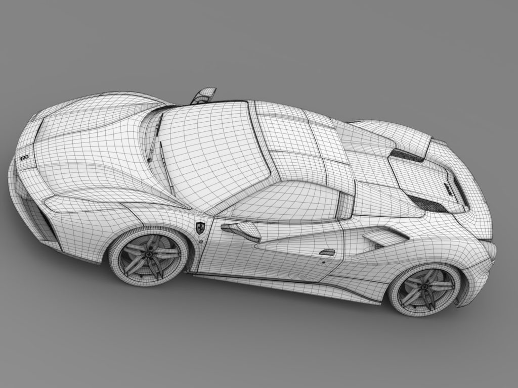 Ferrari 488 Spider 2016 3D Model - FlatPyramid