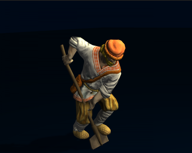 Villager Peasant 3D Model - FlatPyramid