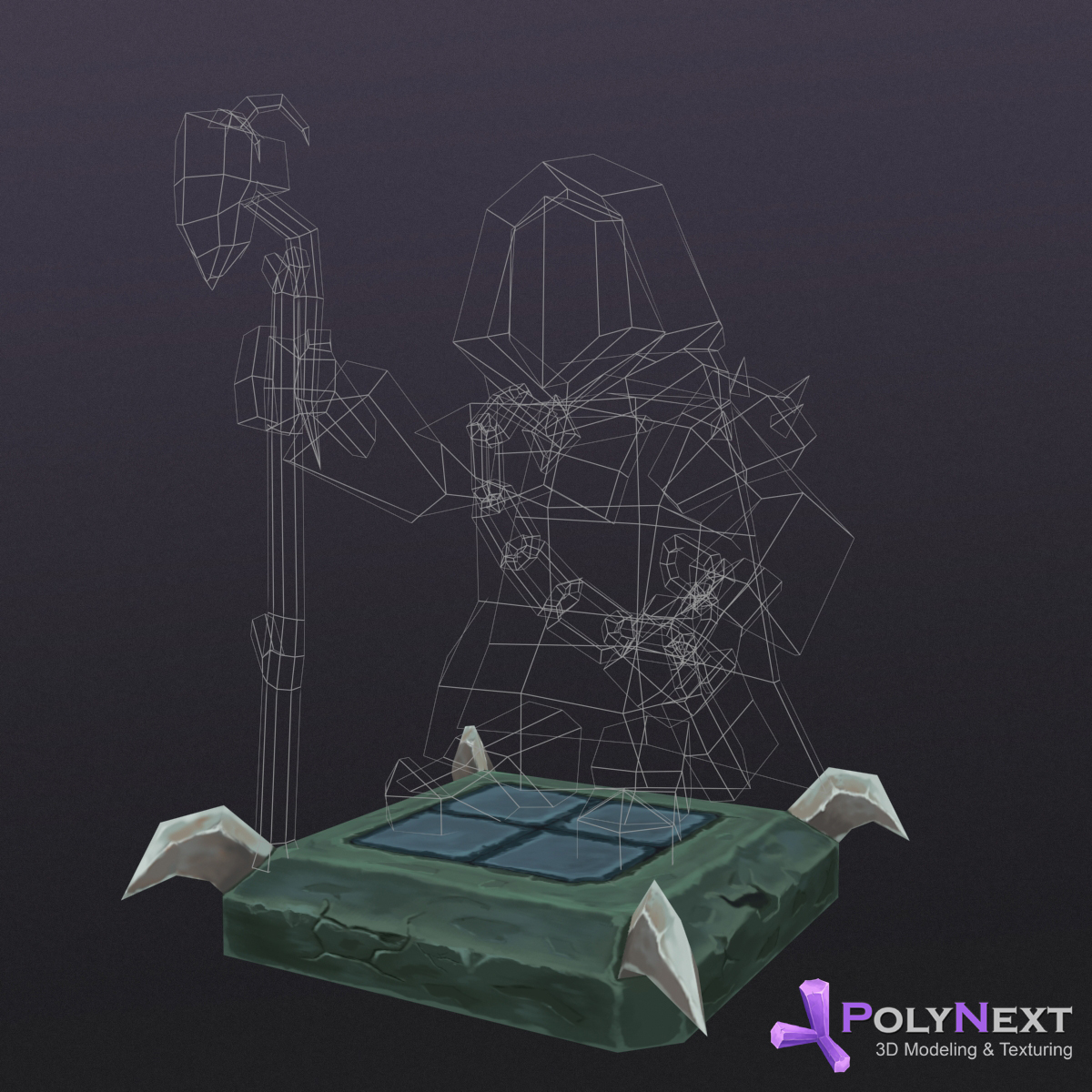 Necromancer 3D Model - FlatPyramid