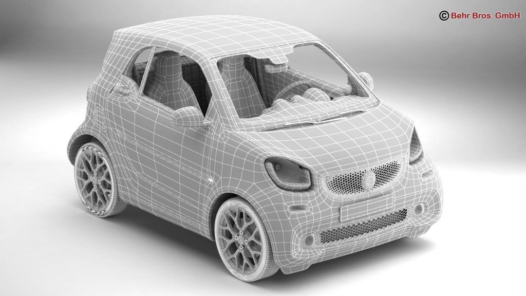 Smart ForTwo 2015 3D Model - FlatPyramid