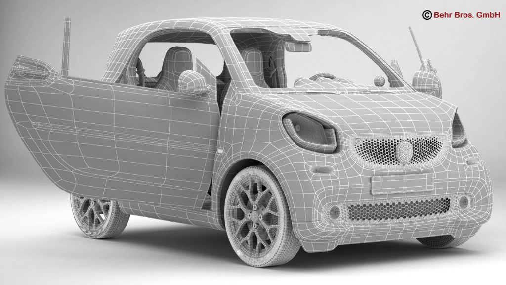 Smart ForTwo 2015 3D Model - FlatPyramid