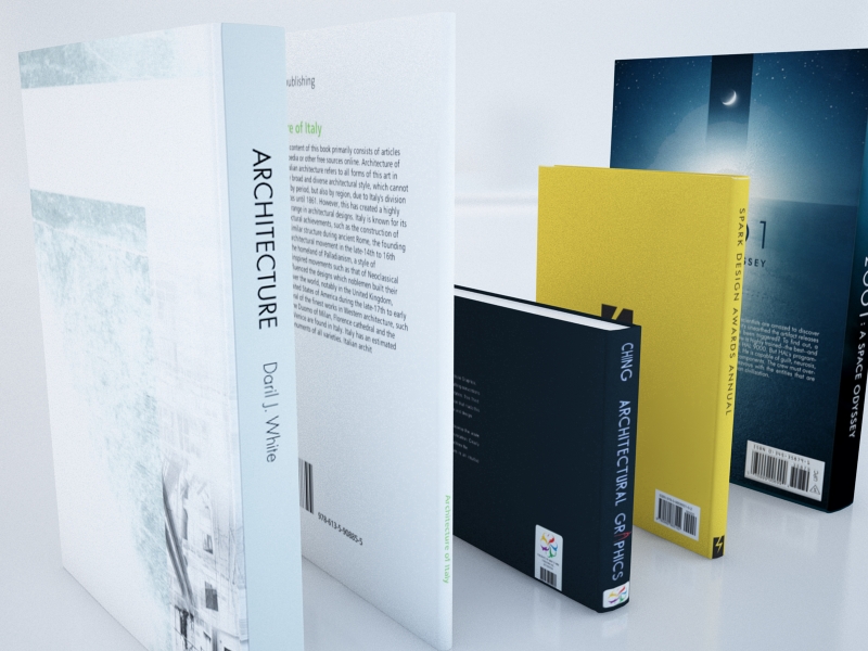 Books Set 3D Model - FlatPyramid