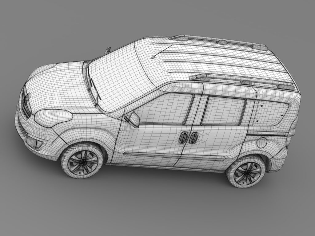 Opel Combo Tour (D) 2015 3D Model - FlatPyramid