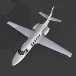 Cessna 550 citation II business jet 3D Model - FlatPyramid