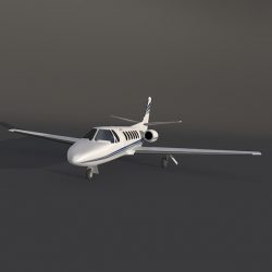 Cessna 550 citation II business jet 3D Model - FlatPyramid