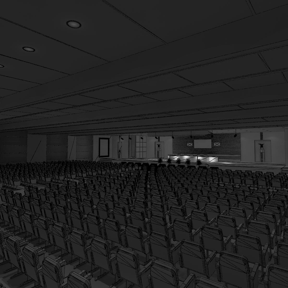 Auditorium 029 3D Model - FlatPyramid