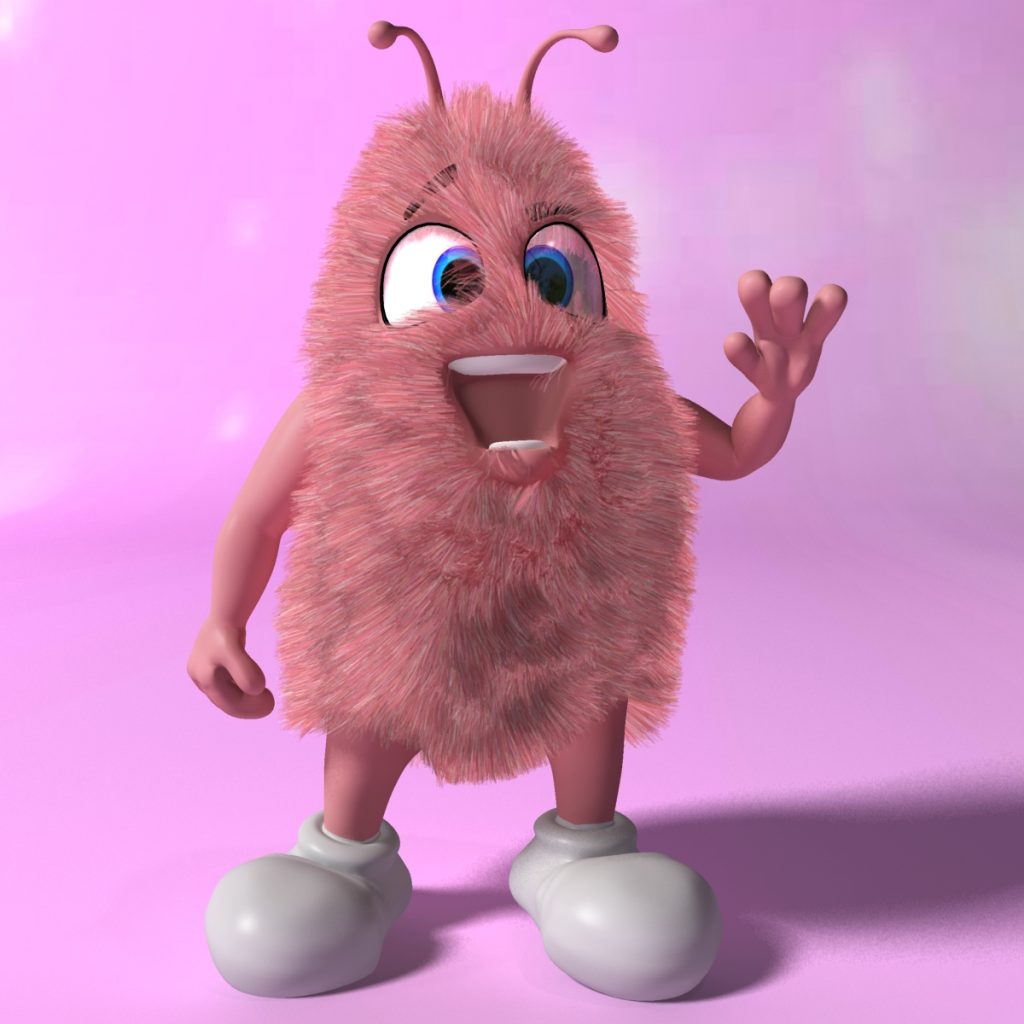 Pink Creature RIGGED and Animated 3D Model - FlatPyramid