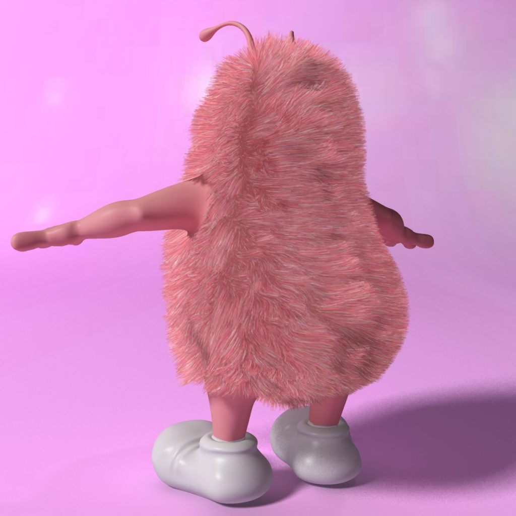 Pink Creature RIGGED and Animated 3D Model - FlatPyramid