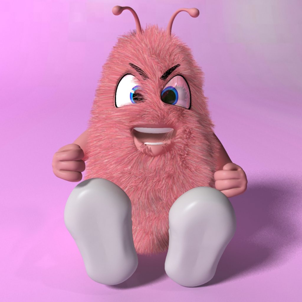 Pink Creature RIGGED and Animated 3D Model - FlatPyramid
