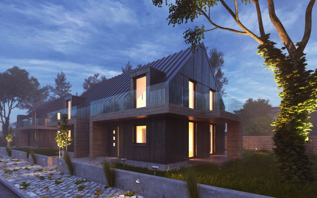Vray Night Scene - Rendering Modern House tutorial 3D Model - FlatPyramid