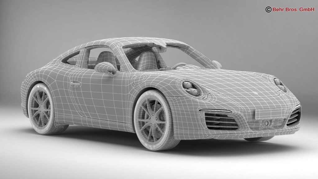 Porsche 911 Carrera 2017 3D Model - FlatPyramid
