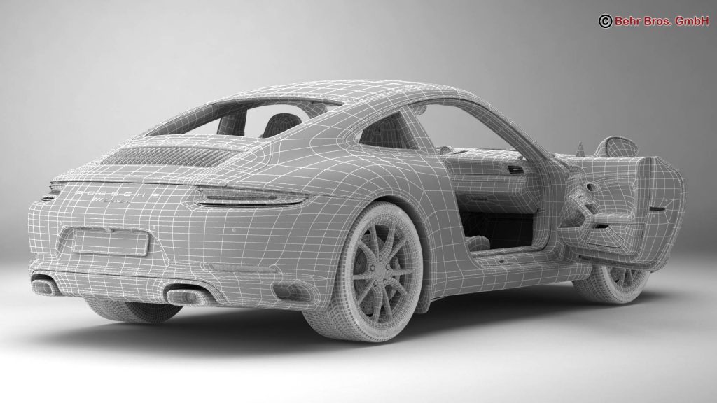 Porsche 911 Carrera 2017 3D Model - FlatPyramid