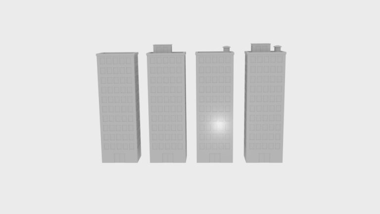 Block Building 3D Model - FlatPyramid