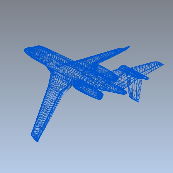 Embraer Legacy 450 business jet 3D Model - FlatPyramid