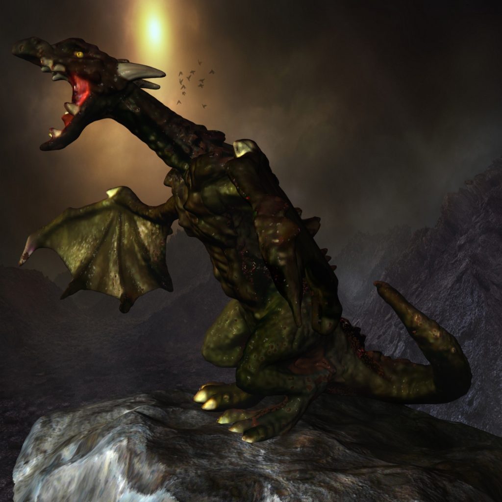 highly Detailed Dragon 3D Model - FlatPyramid