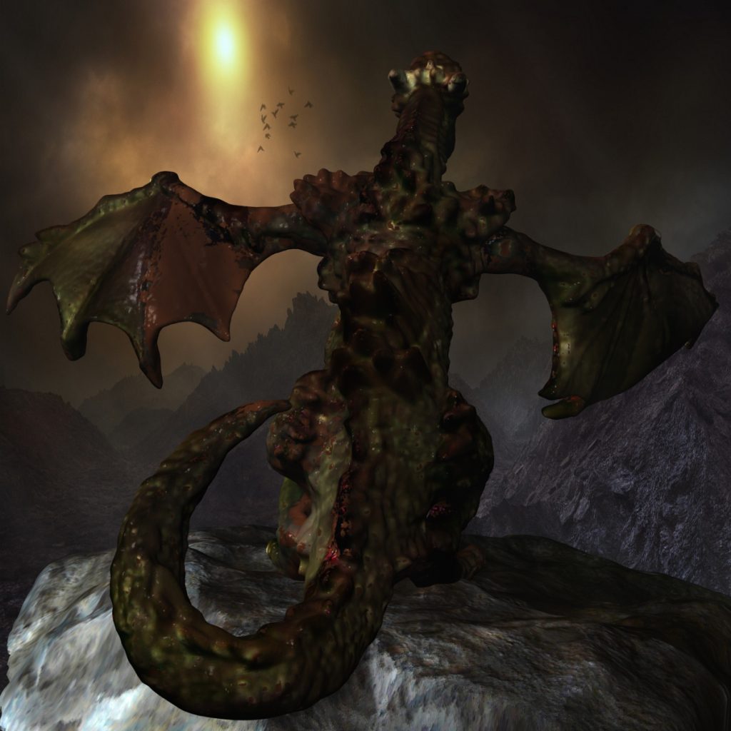 highly Detailed Dragon 3D Model - FlatPyramid