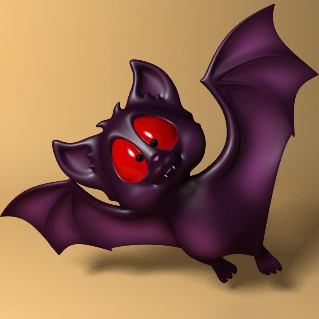 Cartoon Bat RIGGED and Animated 3D Model - FlatPyramid