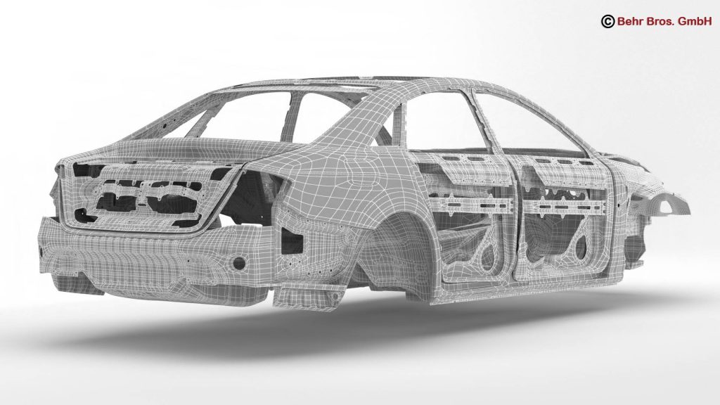 Generic Car Body in white 3D Model - FlatPyramid