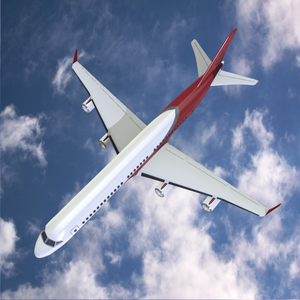 Commercial jet concept 3D Model - FlatPyramid