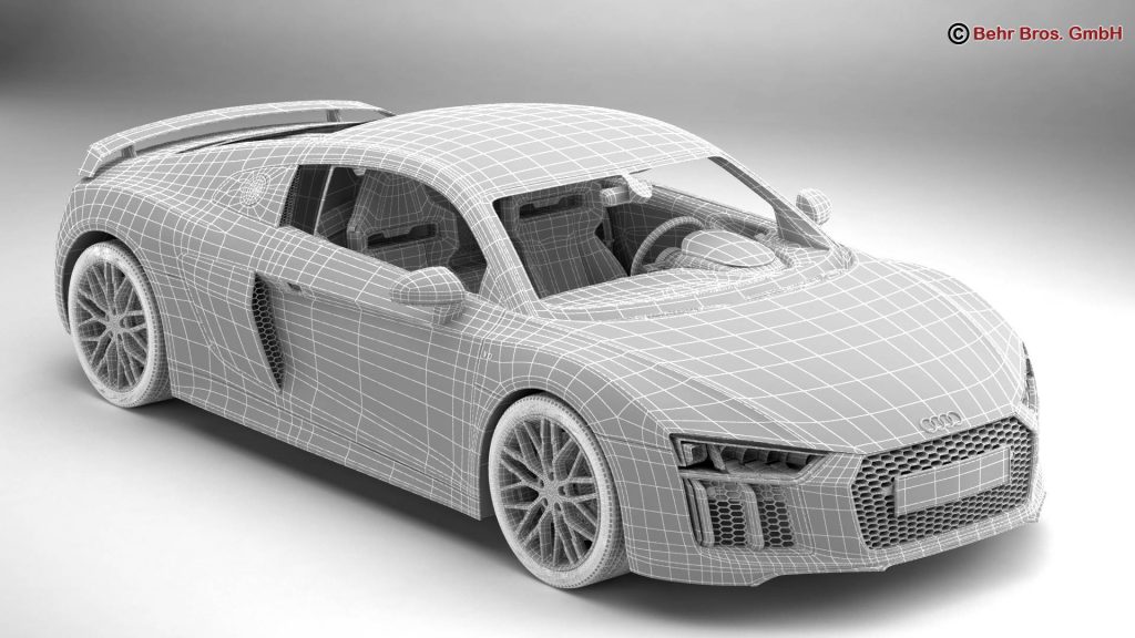 Audi R8 V10 Plus 2016 3D Model - FlatPyramid