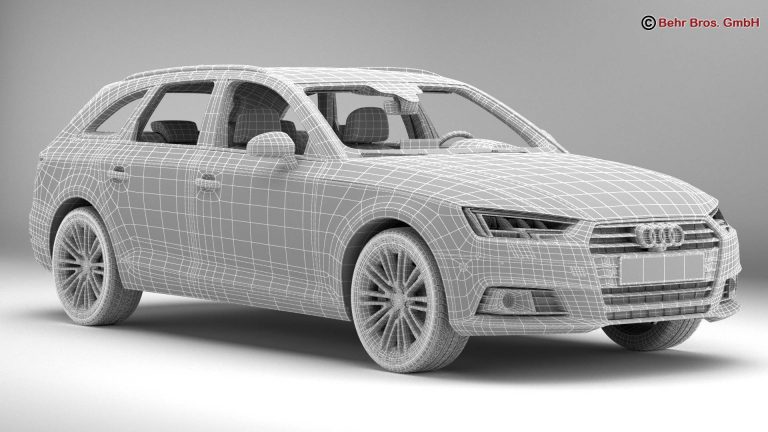 Audi A4 Avant 2016 3D Model - FlatPyramid