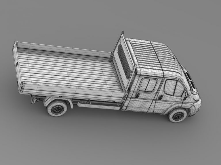Citroen Relay Crew Cab Truck 2009-2014 3D Model - FlatPyramid