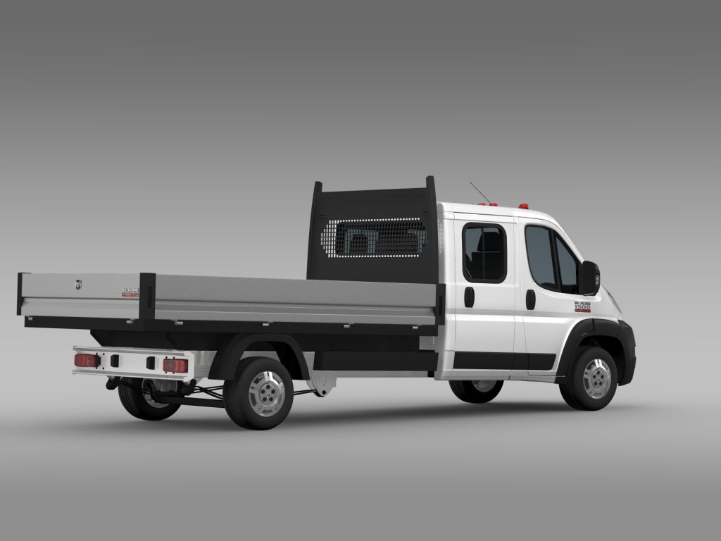 Ram Promaster Cargo Crew Cab Truck 2015 3D Model - FlatPyramid