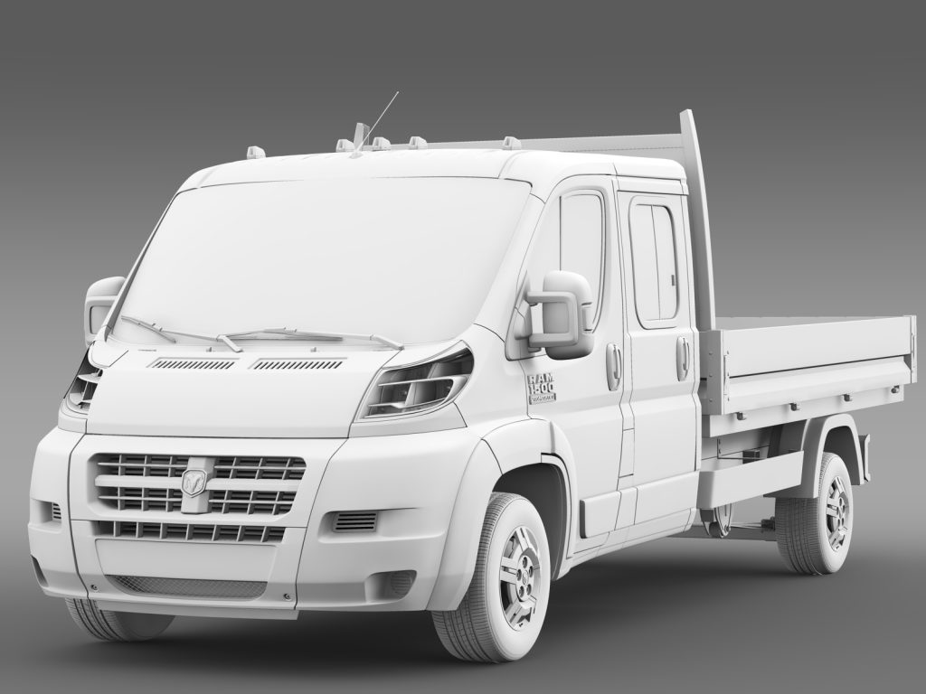 Ram Promaster Cargo Crew Cab Truck 2015 3D Model - FlatPyramid