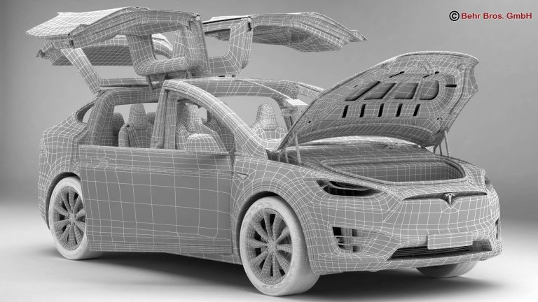 Tesla Model X 2017 3D Model - FlatPyramid