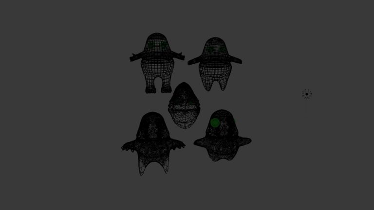 Fat Blob Monster 3D Model - FlatPyramid