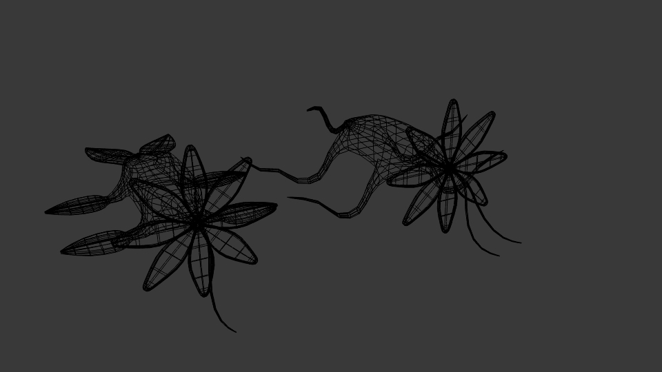 Crawling Monster Flower 3D Model - FlatPyramid