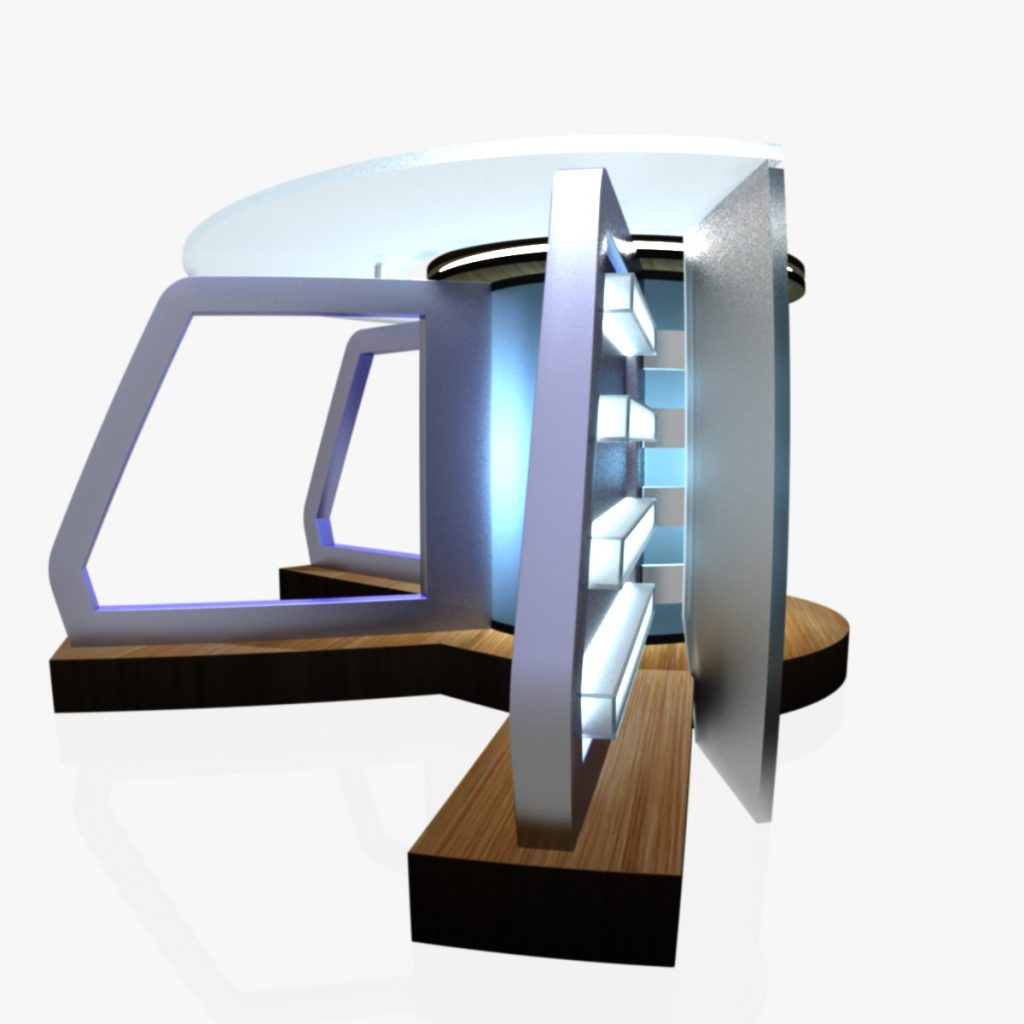 Virtual Tv Studio News Desk 8 3D Model - FlatPyramid