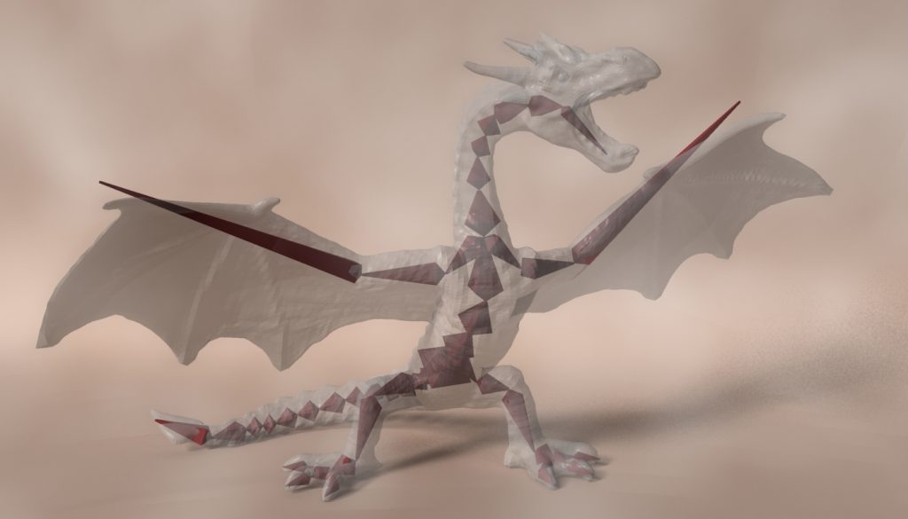 Red Dragon Rigged 3D Model - FlatPyramid