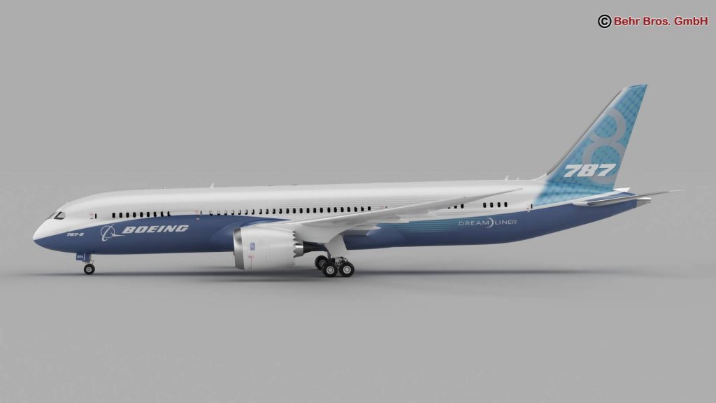 Boeing 787-8 3D Model - FlatPyramid
