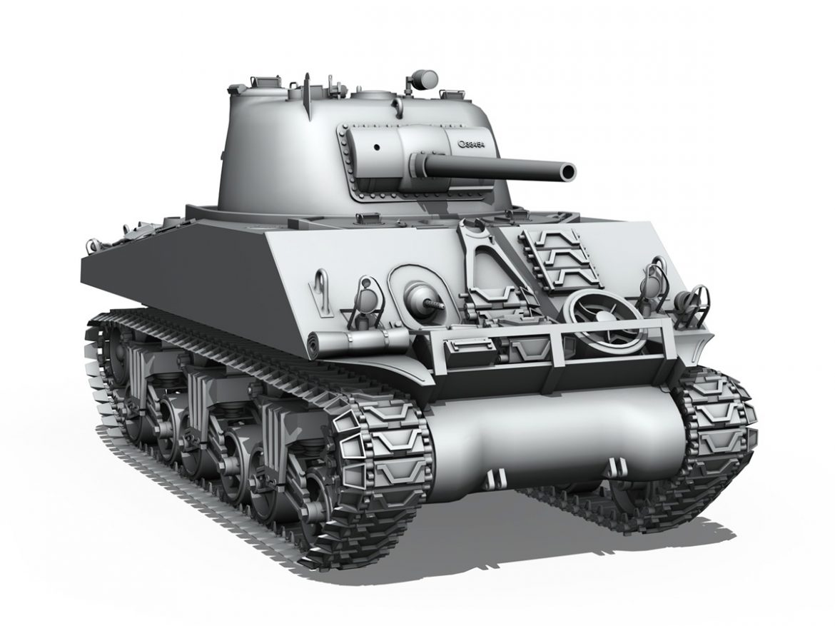 M4A3 - Sherman 3D Model - FlatPyramid