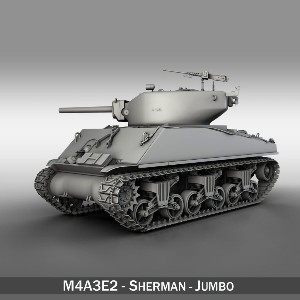 M4A3E2 - Sherman Jumbo 3D Model - FlatPyramid