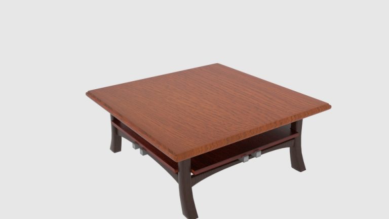 Japanese Inspired Shaker Table 3D Model - FlatPyramid