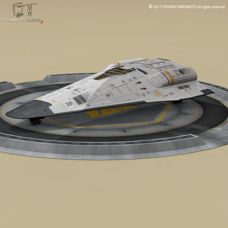 shuttle sci-fi 3D Model - FlatPyramid