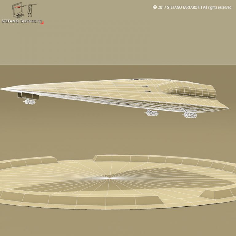 shuttle sci-fi 3D Model - FlatPyramid