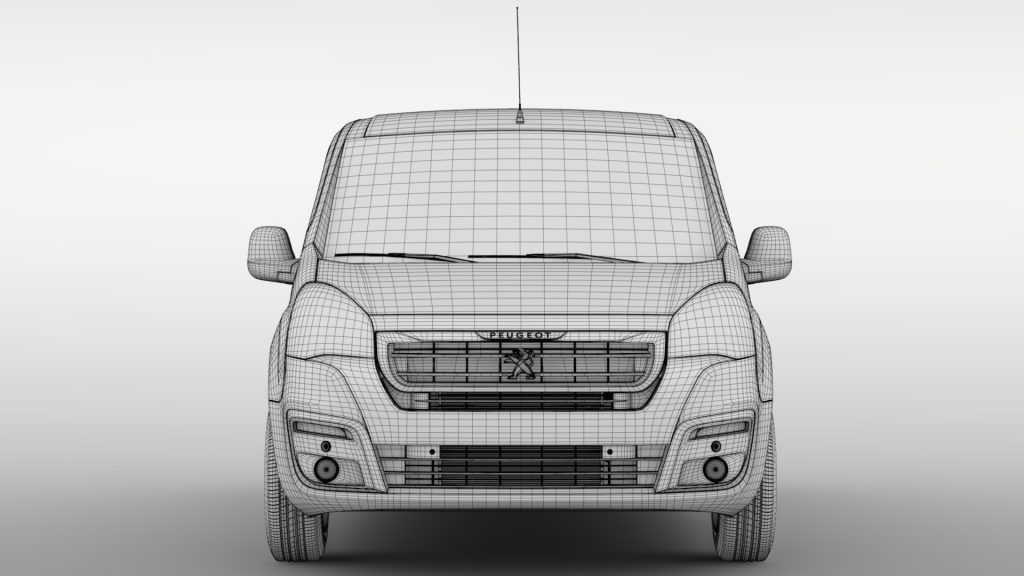 Peugeot Partner Van L2 2017 3D Model - FlatPyramid