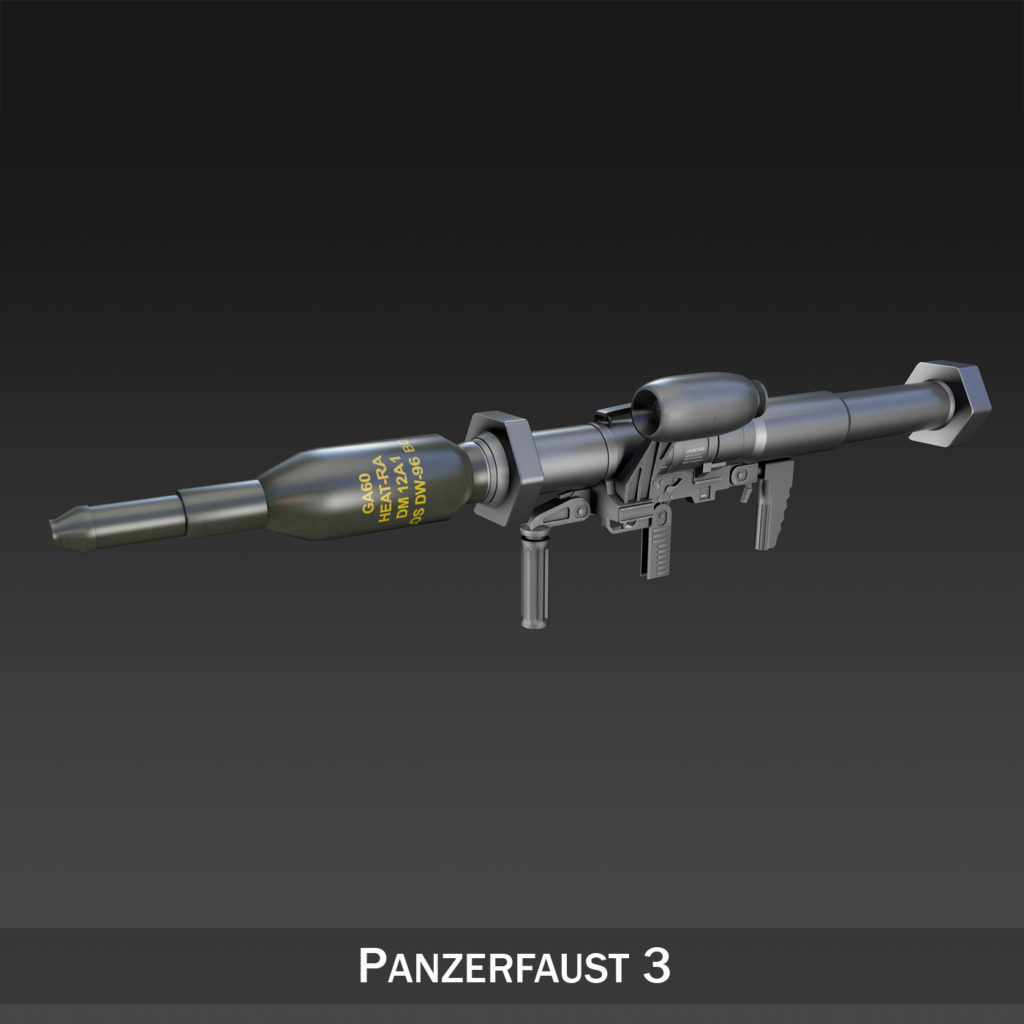 Anti-tank rocket launcher Panzerfaust 3 3D Model - FlatPyramid