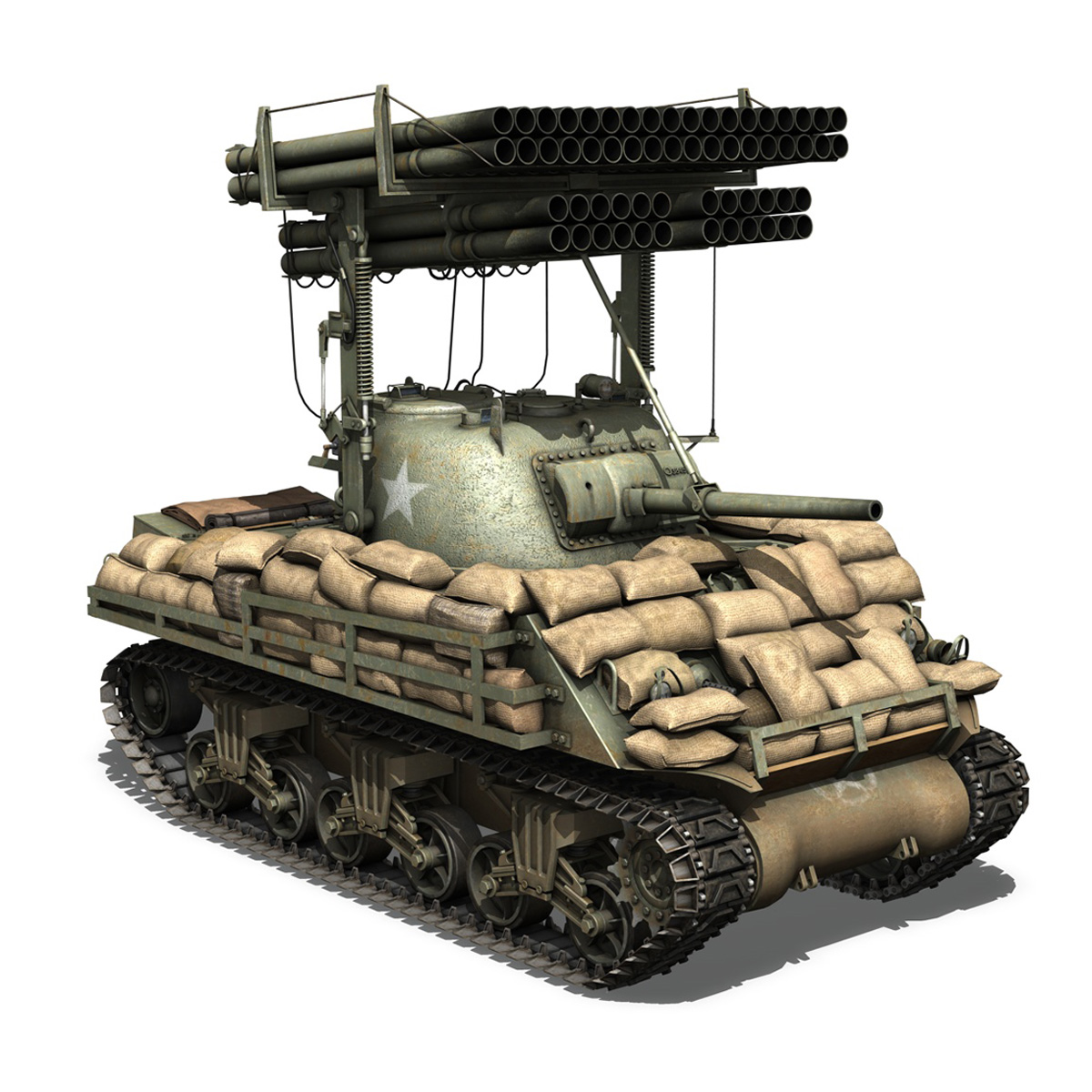 M4A3 Sherman Calliope 3D Model | FlatPyramid
