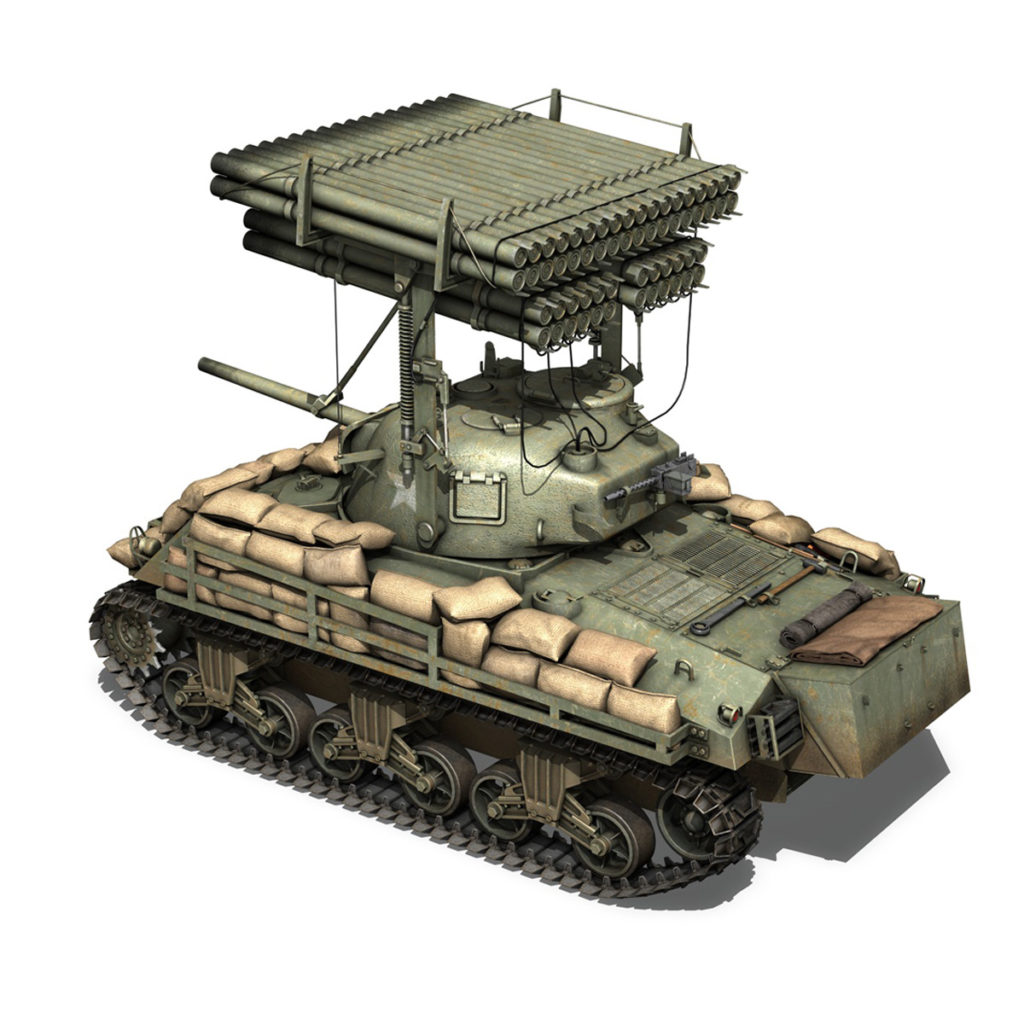 M4A3 Sherman Calliope 3D Model - FlatPyramid
