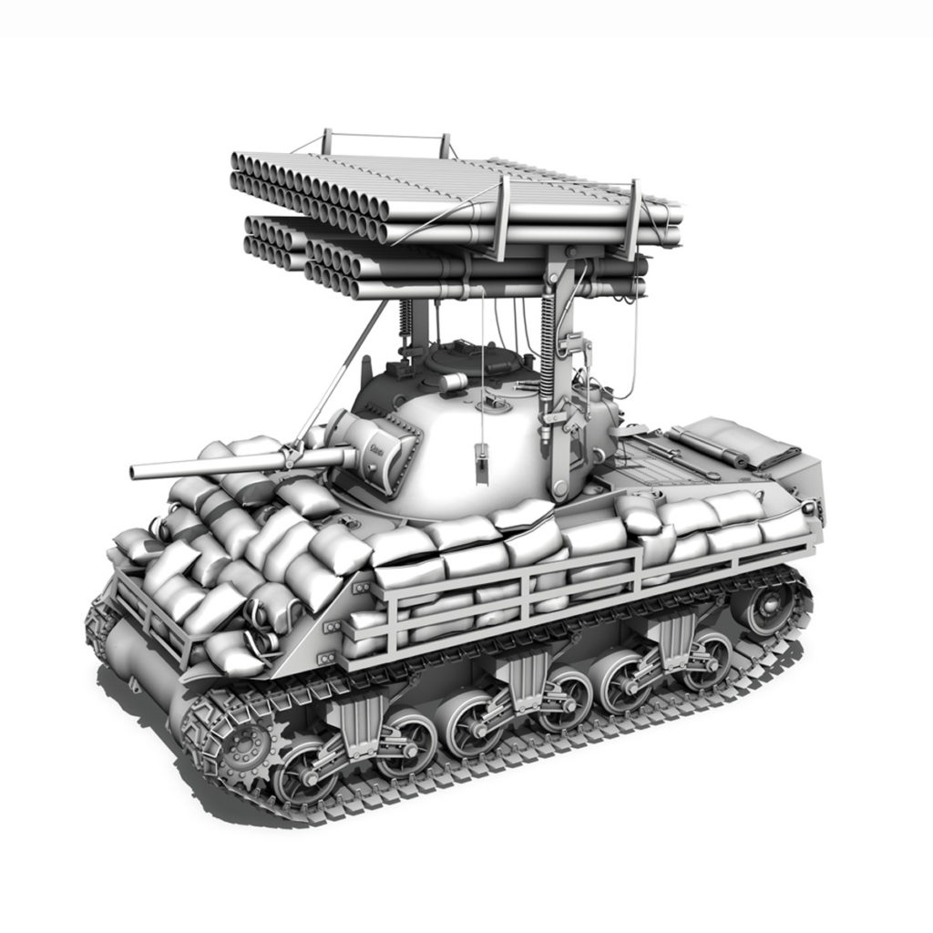 M4A3 Sherman Calliope 3D Model - FlatPyramid