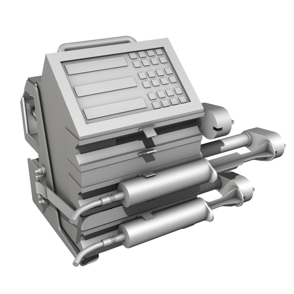 Triple Channel Syringe Pump 3D Model - FlatPyramid