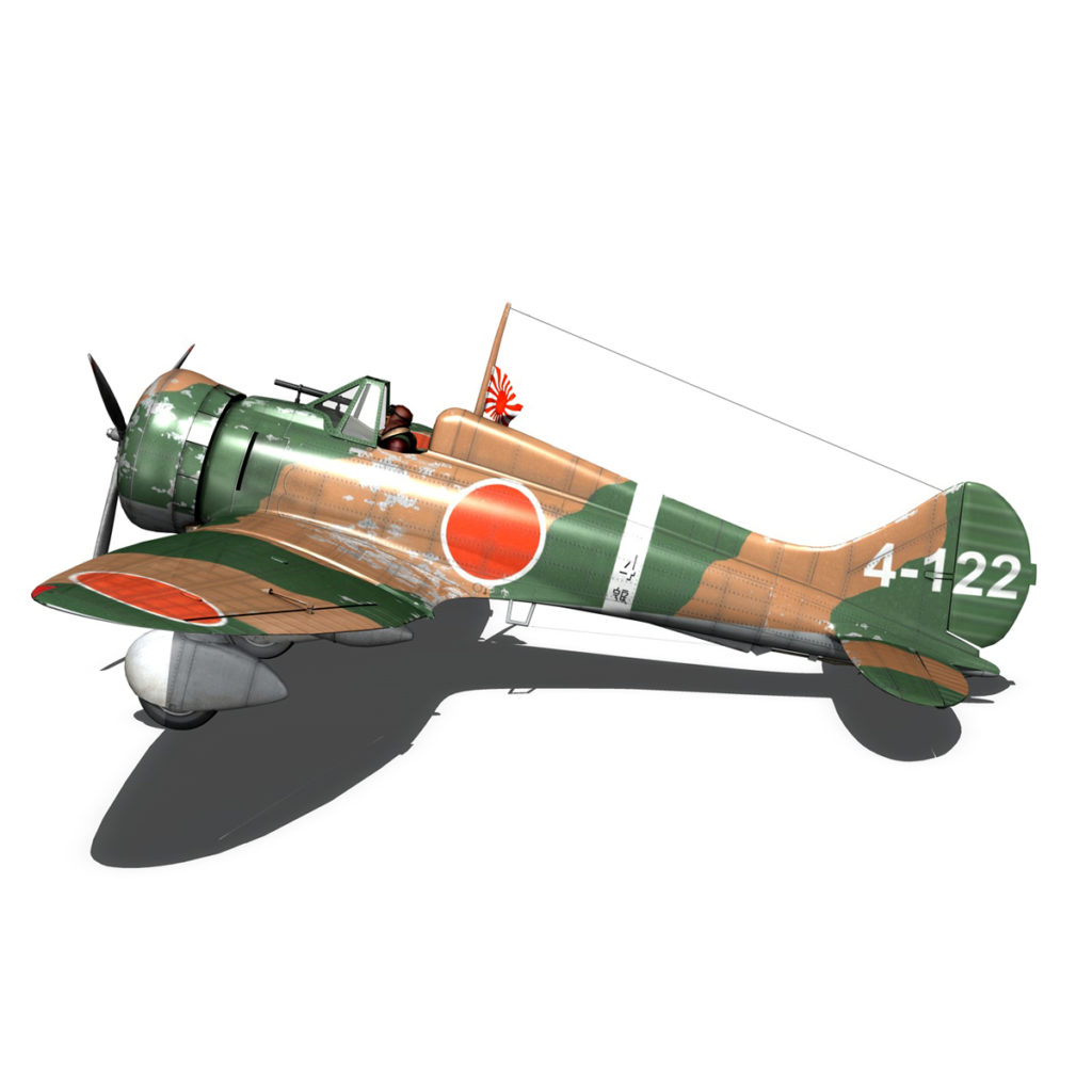 Mitsubishi A5M2 Type96 - Claude 3D Model - FlatPyramid
