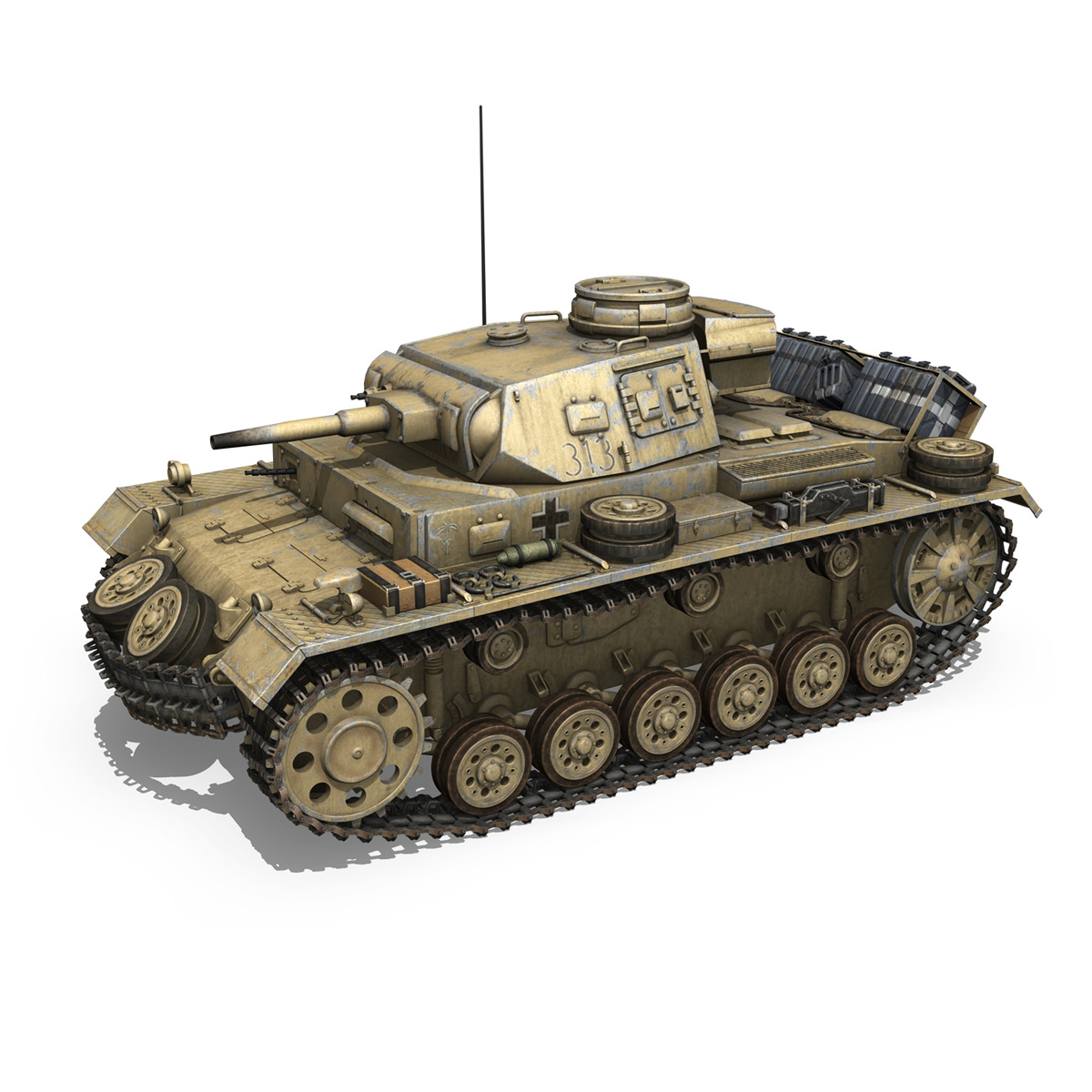 Panzer III - PzKpfw III - Ausf.G - DAK - 313 3D Model – Buy Panzer III ...