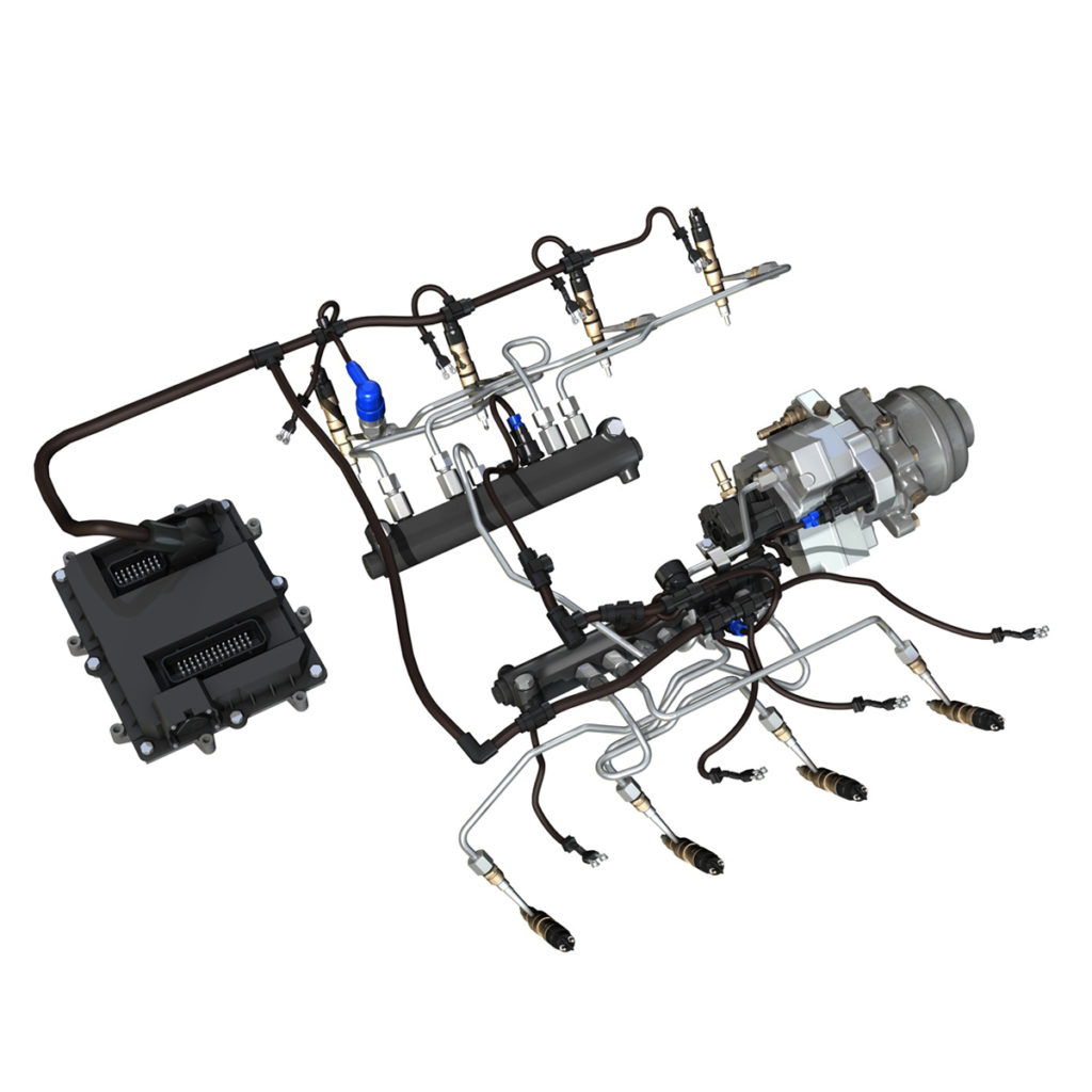Injection System of a V8 engine 3D Model - FlatPyramid