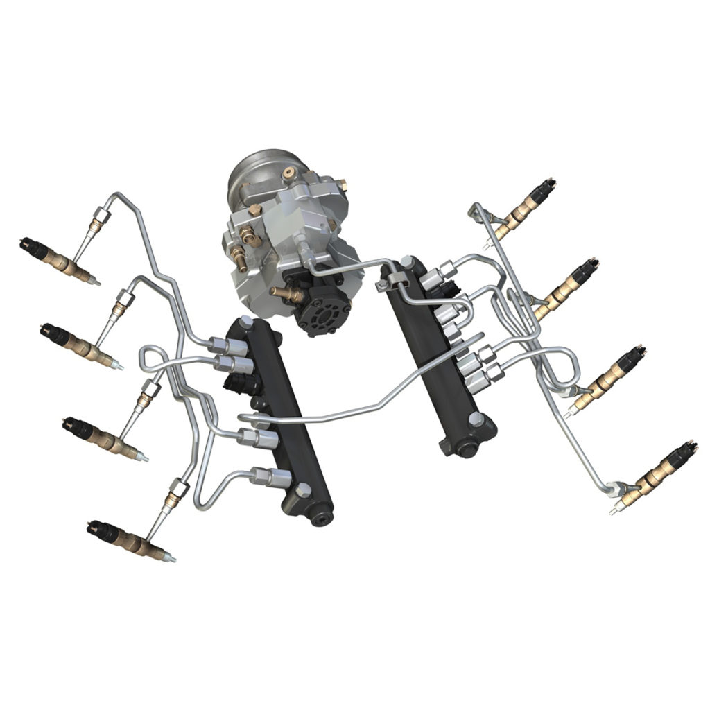 Injection System of a V8 engine 3D Model - FlatPyramid