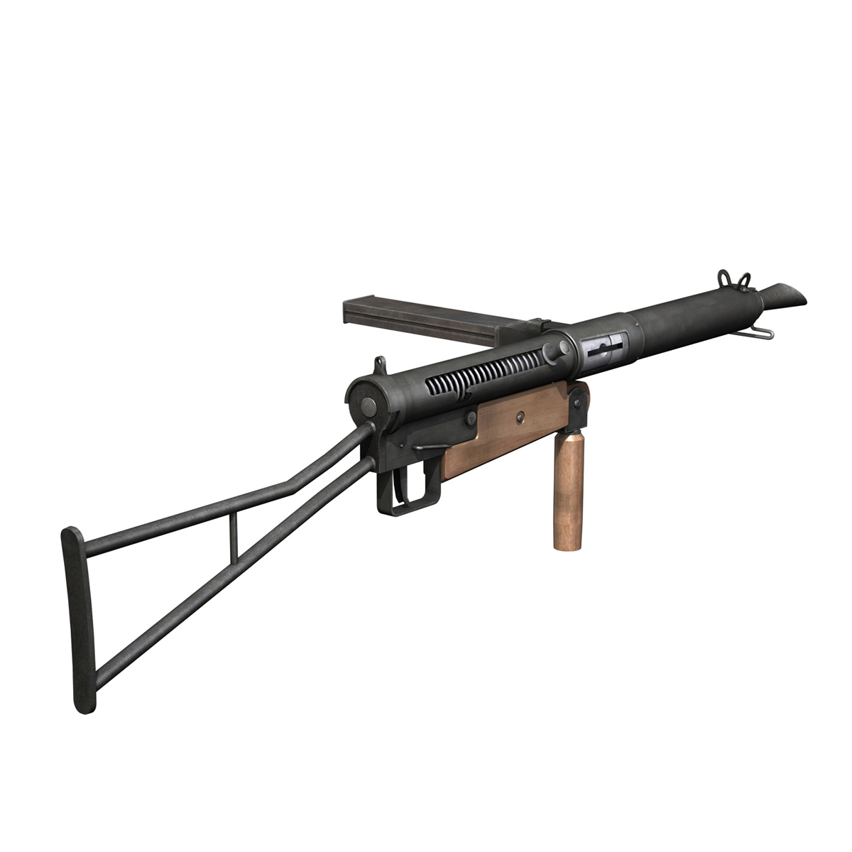 Sten MK.I Submachine Gun 3D Model | FlatPyramid